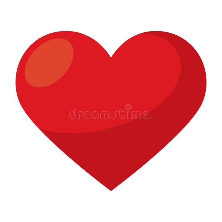 Minimal red heart. Vector stock illustration. Illustration of adorable ...
