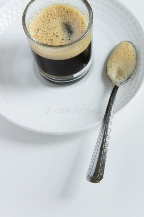 Minimal Refreshment Break for Two. Iced Coffee and Milk Cup Stock Photo ...