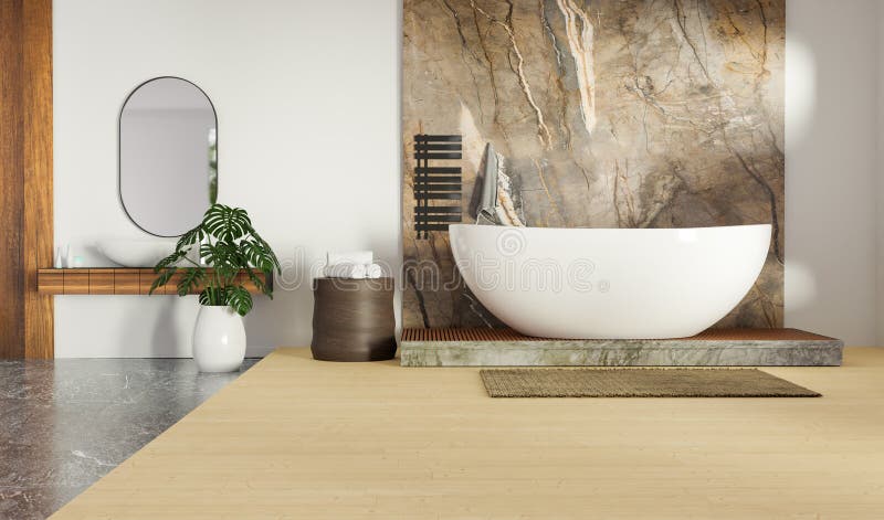 Minimal Rest Room Mock Up Design Stock Illustration - Illustration of ...