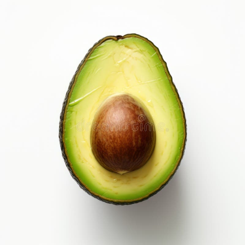 Minimal Retouching: Close-up of Avocado on White Surface in 8k ...