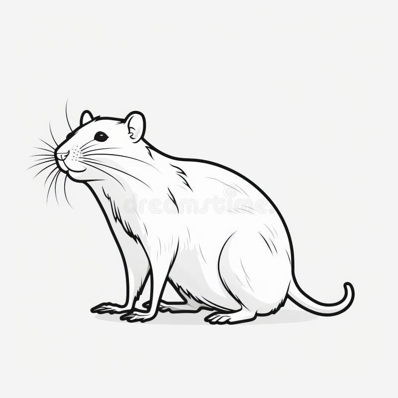 Minimal Retouching: Hand Drawn Rat Illustration with Animated Style ...