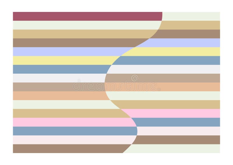 Minimal Retro Styled Abstract Wall Art Design Stock Illustration ...