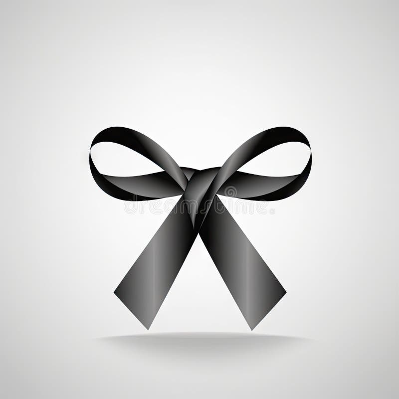 Minimal Ribbon Bow Icon, Gift Box Design Element, Ribbon Bow Symbol ...