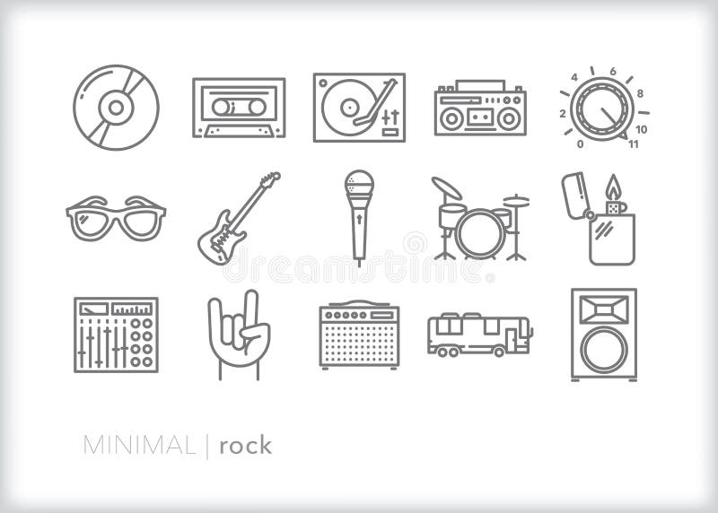 Rock Icons for Concerts, Bands, Groupies, Music and Musicians Stock ...