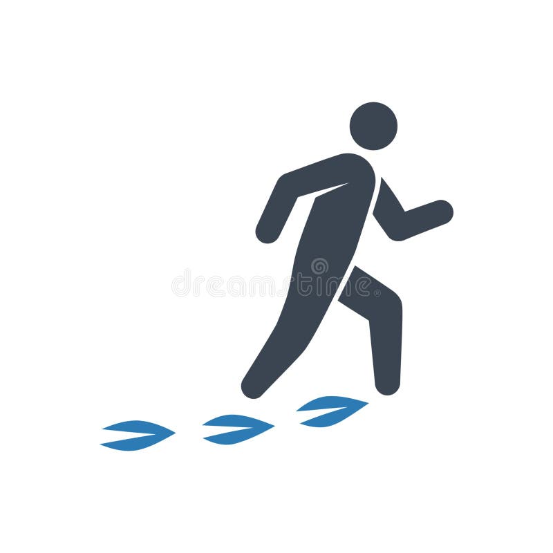 Minimal Running Motion Icon Stock Vector - Illustration of fitness ...