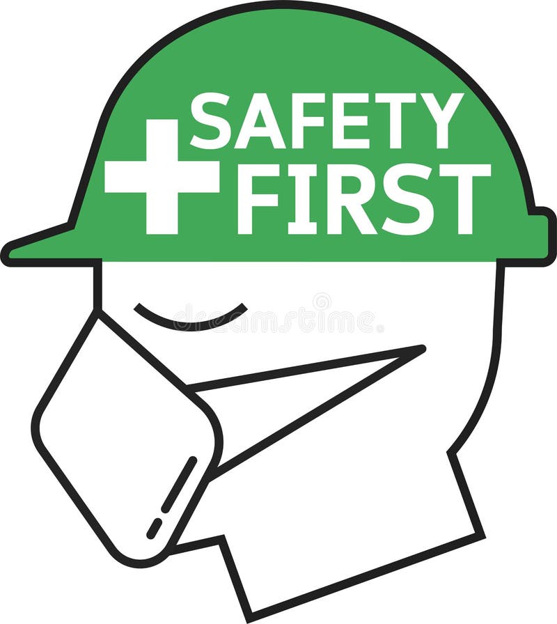 Minimal safety first icon stock vector. Illustration of signs - 143205360
