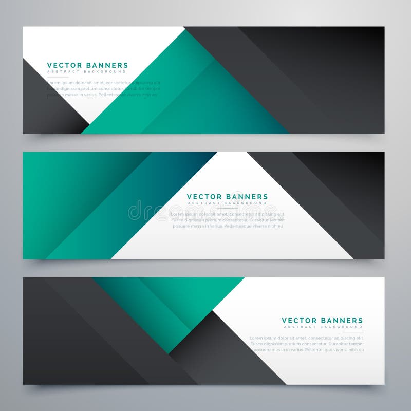 Minimal Set of Banners and Headers Stock Vector - Illustration of ...