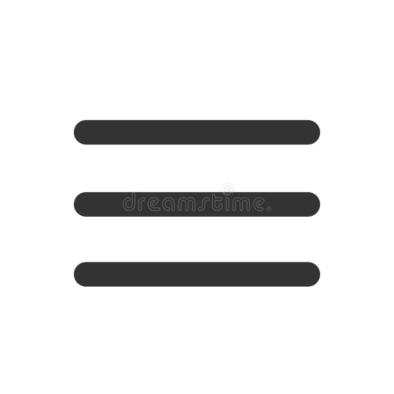 Minimal Set of Hamburger Menu Flat Icons. Menu Icons Vector Set of UI Design Elements Stock ...