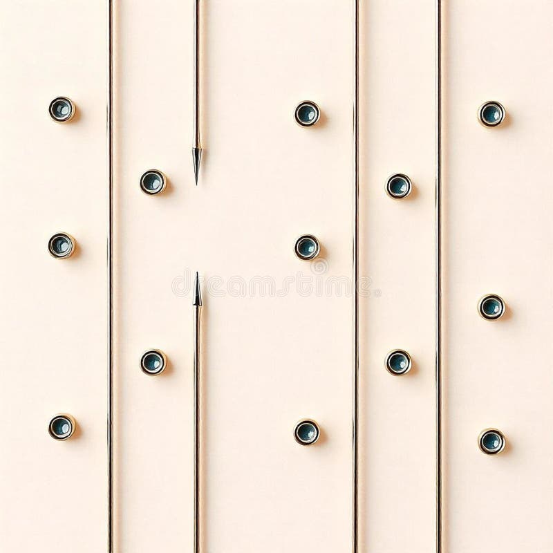 Minimal Sewing Needle & Tailoring Concept Seamless Pattern Stock ...