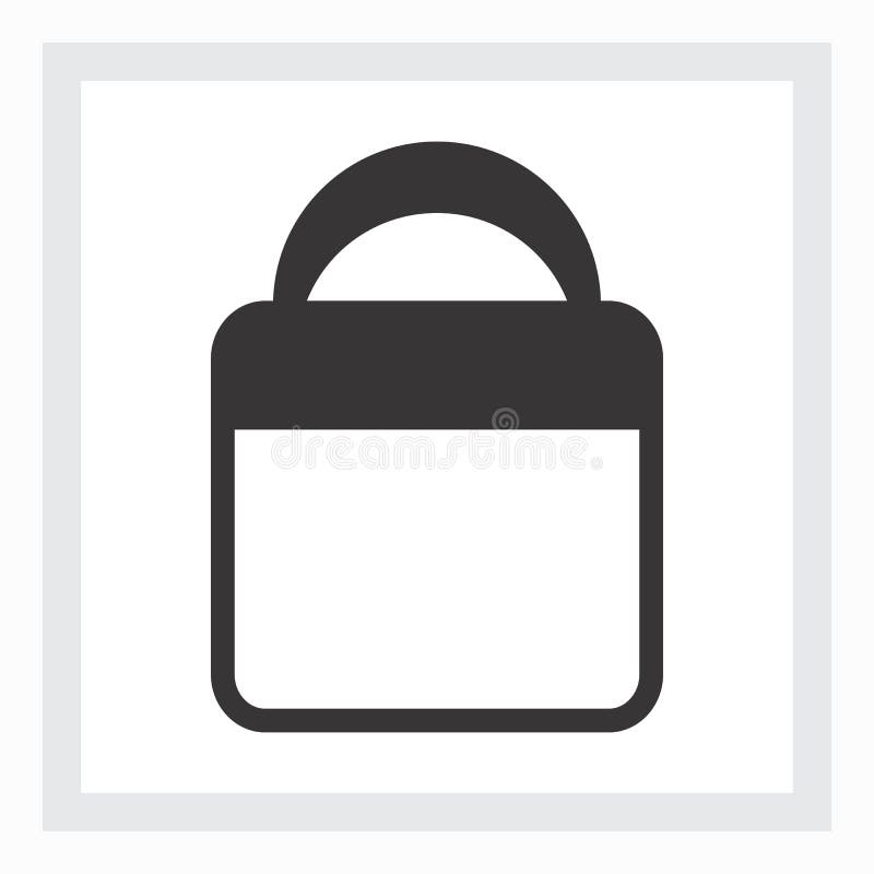 Minimal Shopping Bag Icon stock vector. Illustration of pack - 89946373