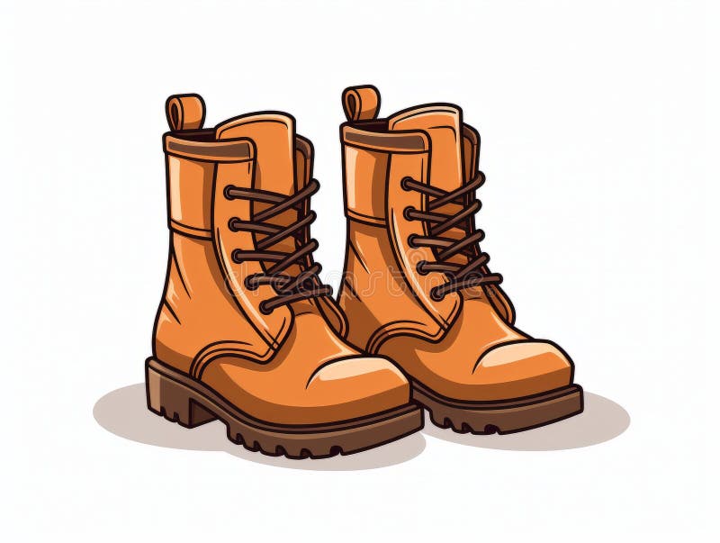 Minimal Simple Hand-Drawn Boots Illustration AI Generated Stock ...