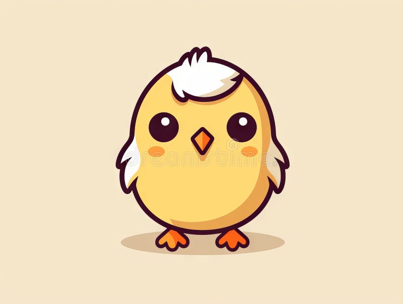 Minimal Simple Hand-Drawn Chick Illustration AI Generated Stock ...