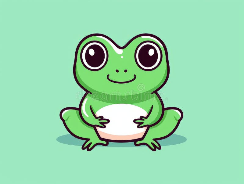 Minimal Simple Hand-Drawn Froglet Illustration AI Generated Stock ...