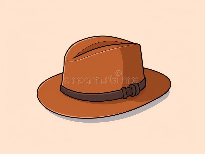 Minimal Simple Hand-Drawn Hat Illustration AI Generated Stock ...