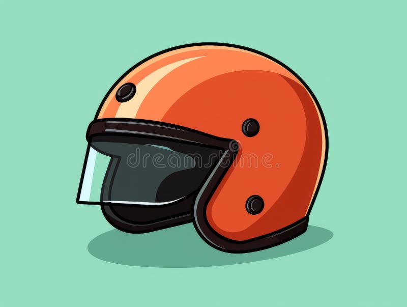 Minimal Simple Hand-Drawn Helmet Illustration AI Generated Stock ...