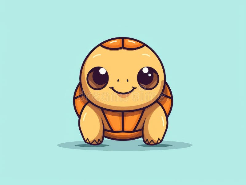 Minimal Simple Hand-Drawn Turtle Illustration AI Generated Stock ...