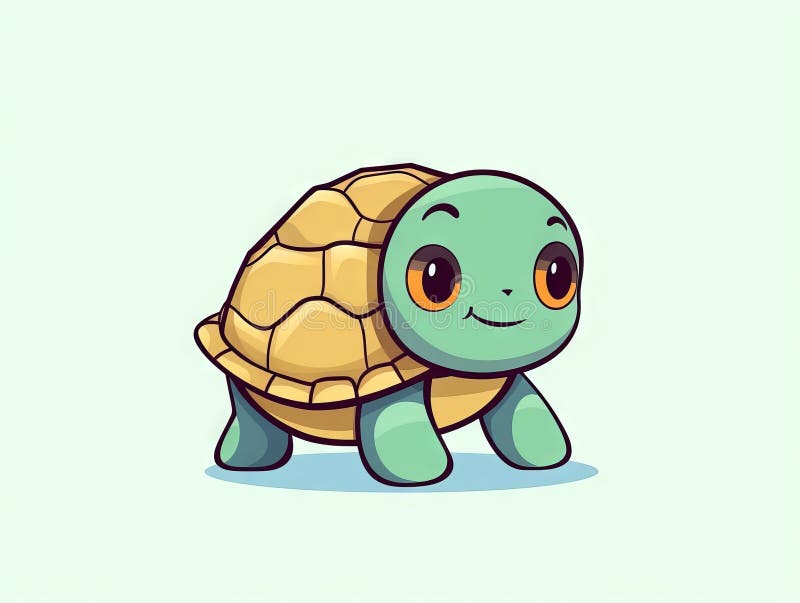 Minimal Simple Hand-Drawn Turtle Illustration AI Generated Stock ...