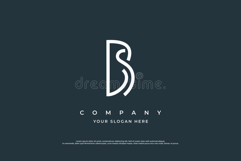 Minimal Initial Letter BS or SB Logo Design Vector Stock Vector ...