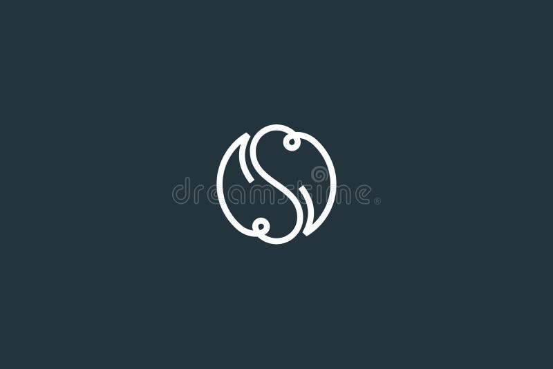 Minimal Letter S Circle Logo Design Vector Template Stock Vector ...