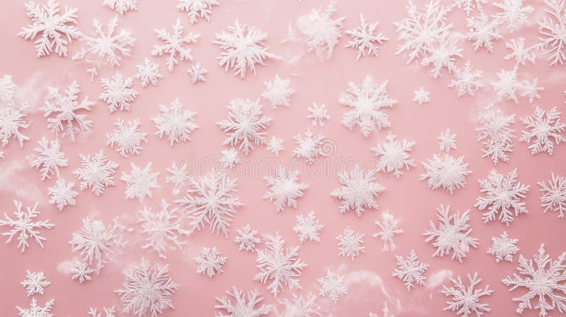 Minimal Snowflake Patterns Create a Delicate Winter Wonderland on a ...