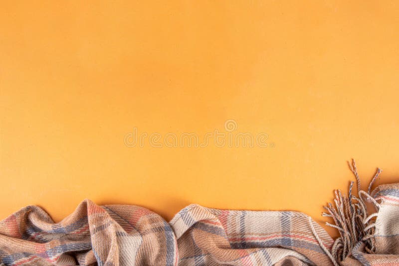 Minimal Sparse Autumn Background with Fall Leaves Stock Photo - Image ...