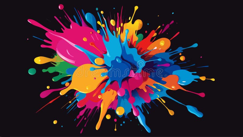 Minimal Splatter Ink Design Stock Illustration - Illustration of color ...