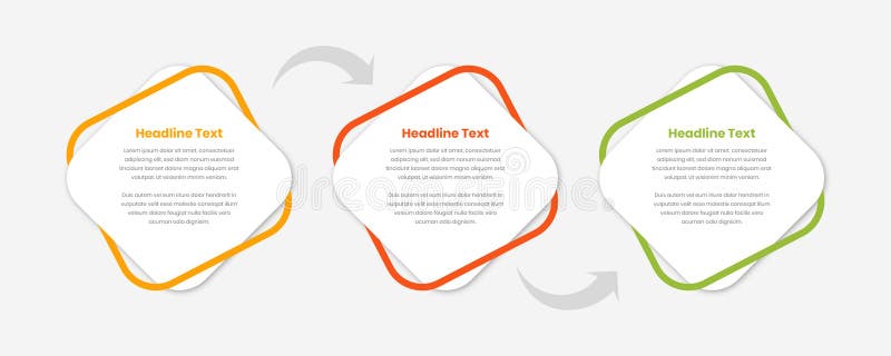 Minimal Steps Infographic Text Presentation Template with Intertwine ...