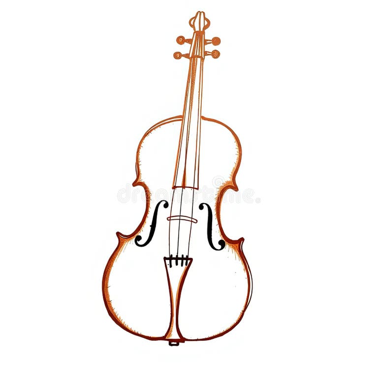 Minimal String Instrument stock illustration. Illustration of sketch ...