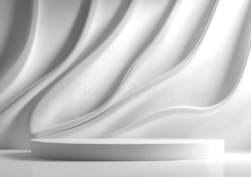 A Minimal Studio Showcase Featuring a 3D Render Advertisement with a ...