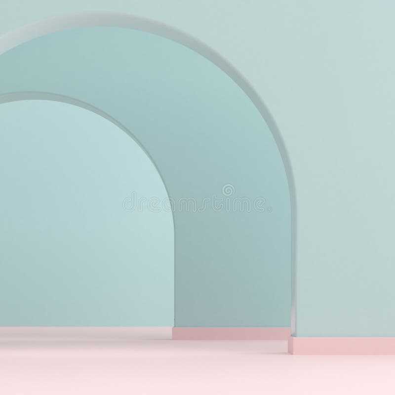 Minimal Style of Arch Interior Space, Architectural Details with Shade ...