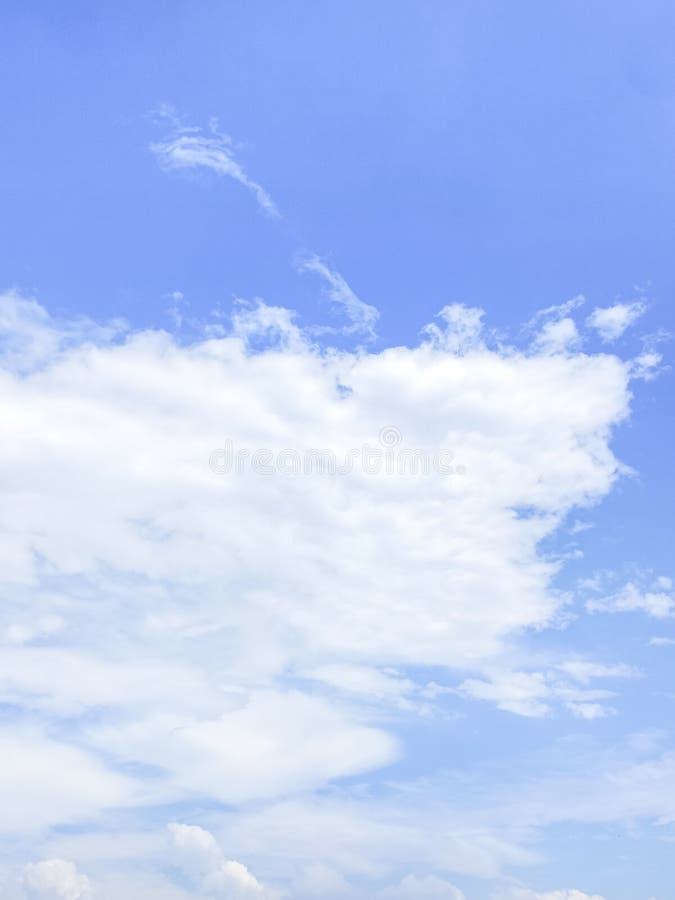 Minimal Style Background Image, Clear Sky with Few Floating Clouds ...