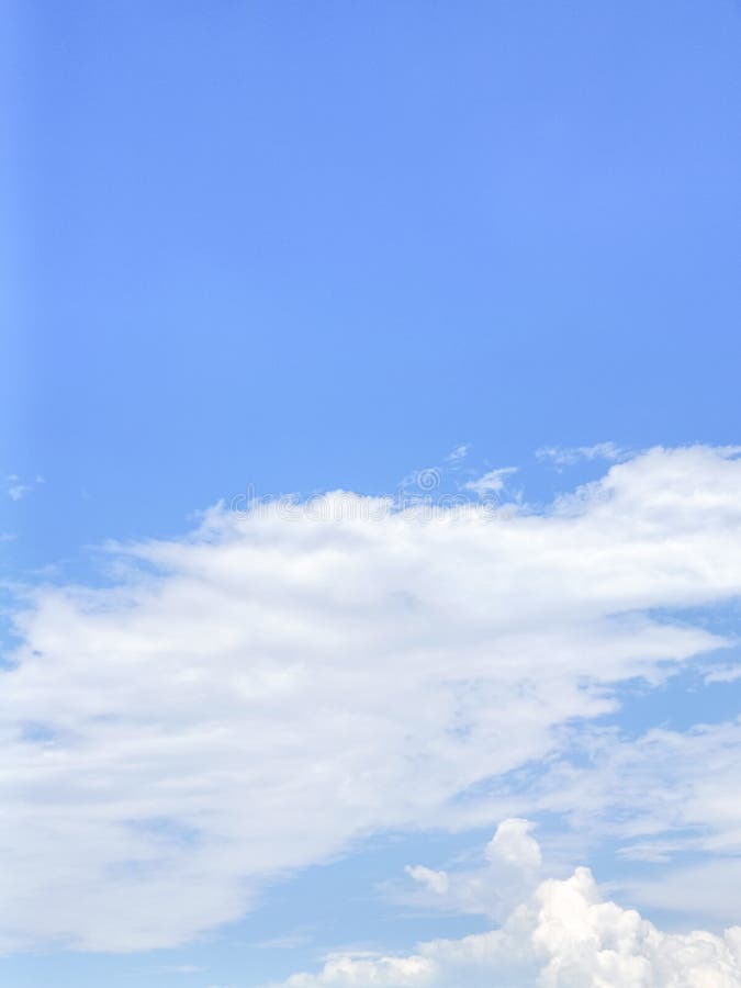 Minimal Style Background Image, Clear Sky with Few Floating Clouds ...
