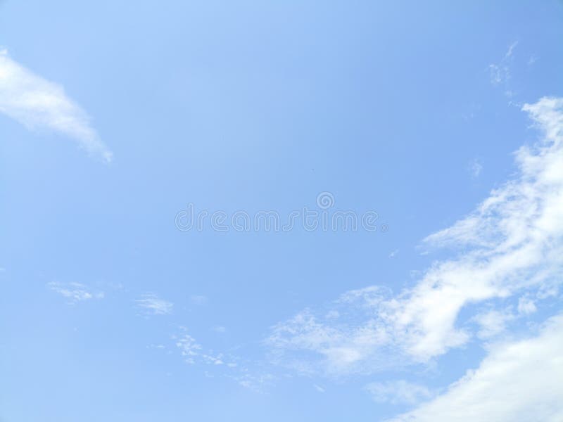 Minimal Style Background Image, Clear Sky with Few Floating Clouds ...
