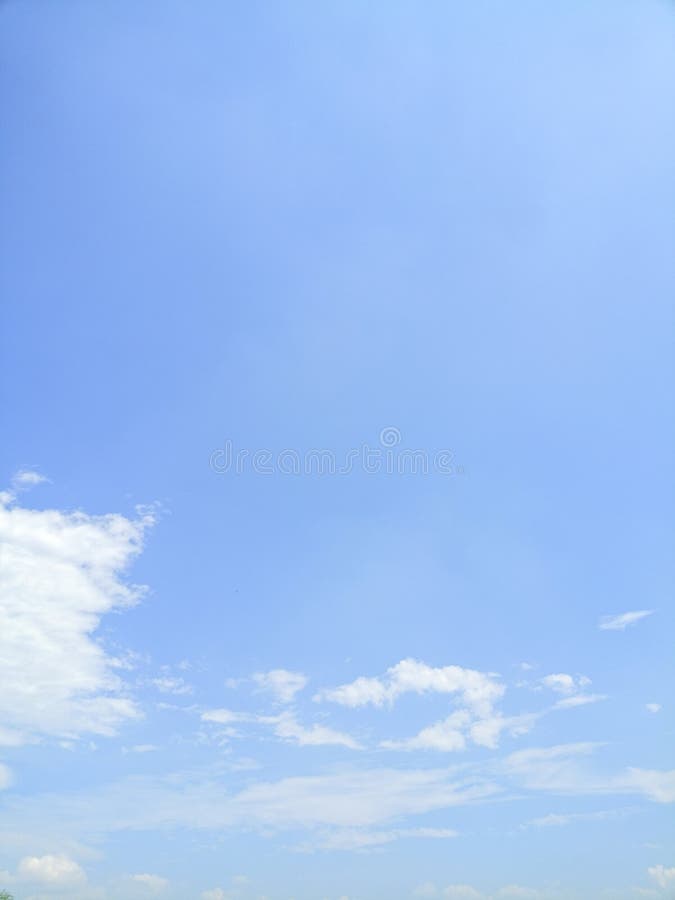Minimal Style Background Image, Clear Sky with Few Floating Clouds ...