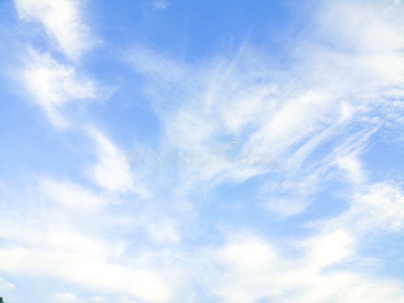 Minimal Style Background Image, Clear Sky with Few Floating Clouds ...