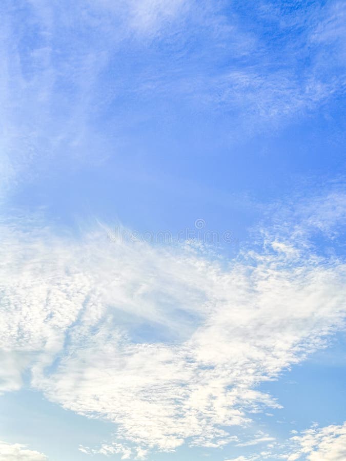 Minimal Style Background Image, Clear Sky with Few Floating Clouds ...