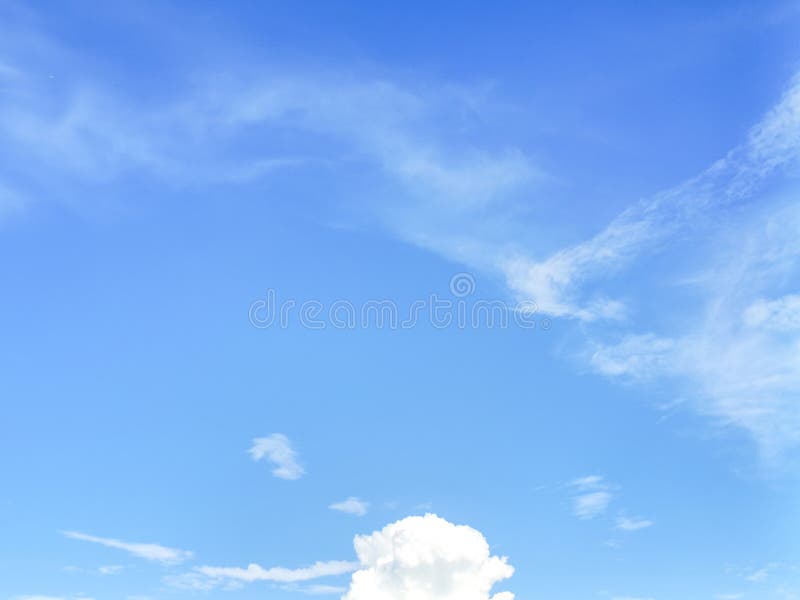 Minimal Style Background Image, Clear Sky with Few Floating Clouds ...
