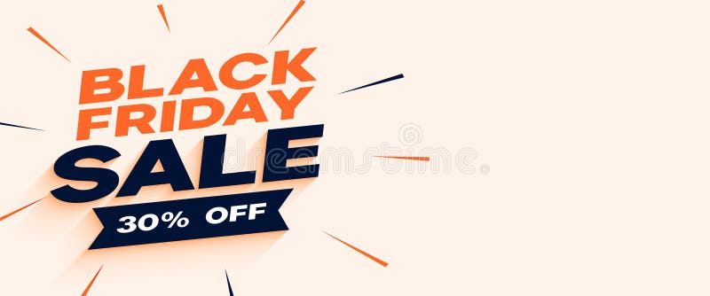 Minimal Style Black Friday Sale Offer Poster with Bursting Effect Stock ...