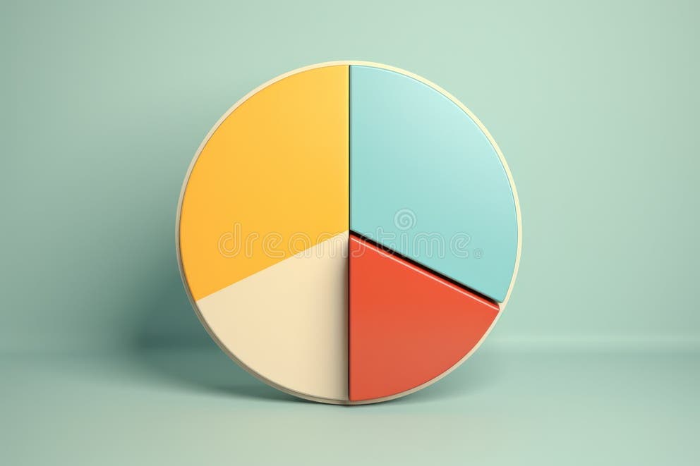 Minimal Style Business Pie Chart AI Generated Stock Illustration ...