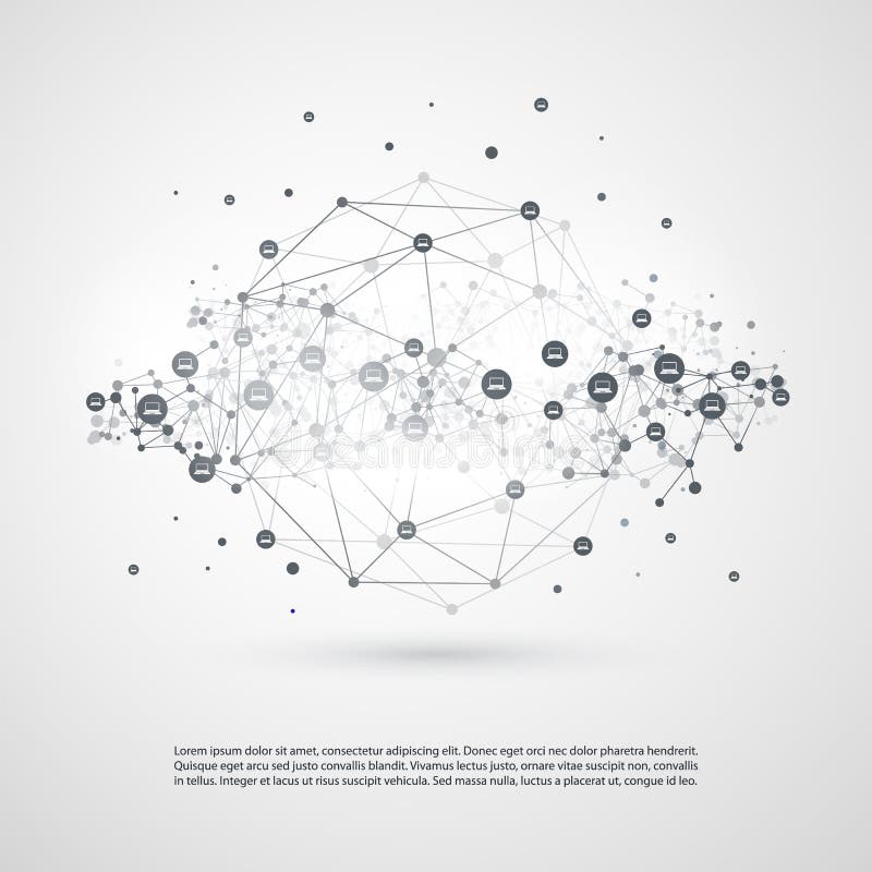 Minimal Style Cloud Computing, Networks Structure, Telecommunications ...