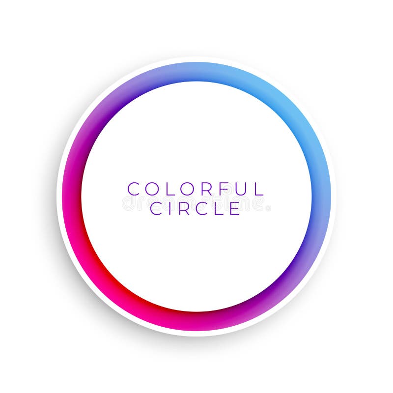 Minimal Style Colorful Round Shape Frame Background Design Stock Vector ...