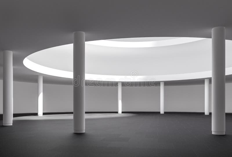 Minimal Style Cycle Shape Space Interior 3d Render Stock Illustration ...