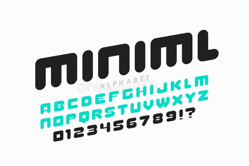 Minimal style font design stock vector. Illustration of graphic - 224511057