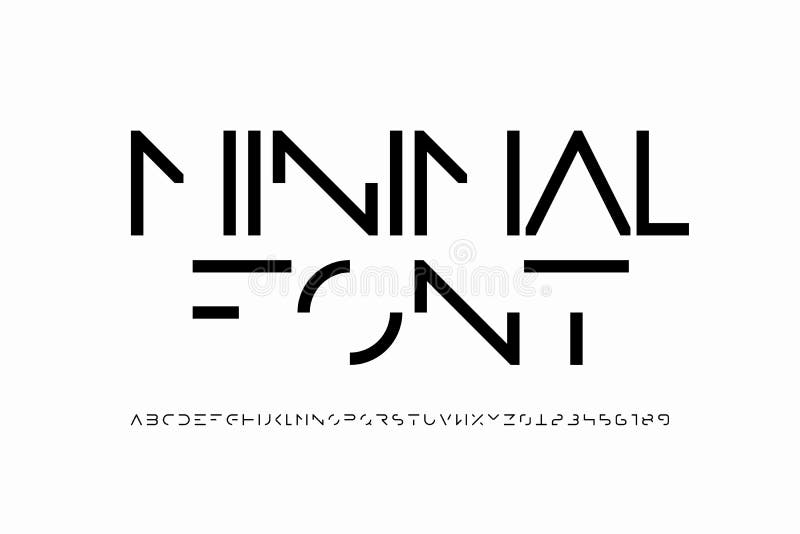Minimal Style Font, Minimalistic Alphabet Stock Vector - Illustration ...