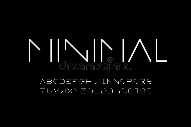 Minimalist alphabet stock vector. Illustration of design - 44068587