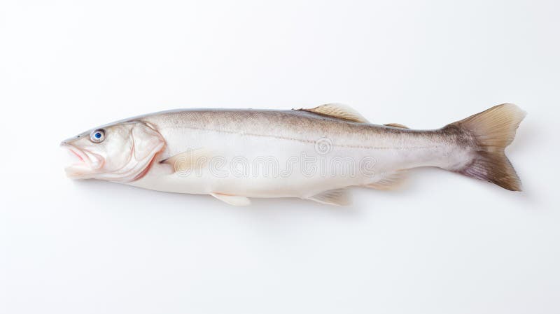 Minimal Style Image of Cod on a White Background AI Generated Stock ...