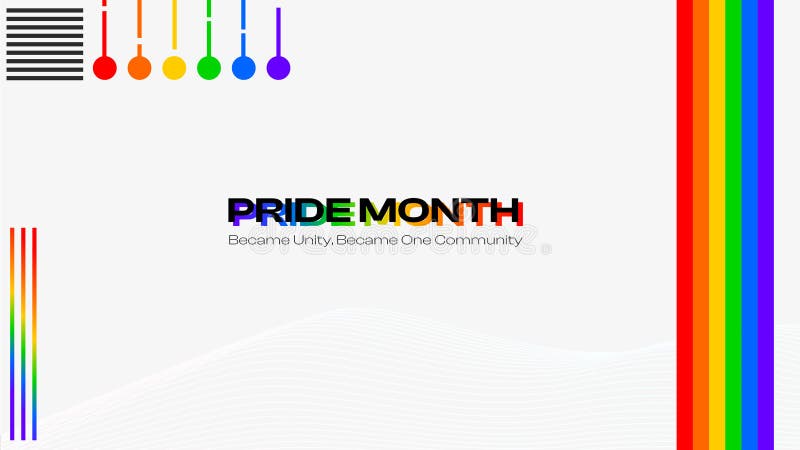 Minimal Style LGBT Pride Presentation Template, Rainbow Lines with ...