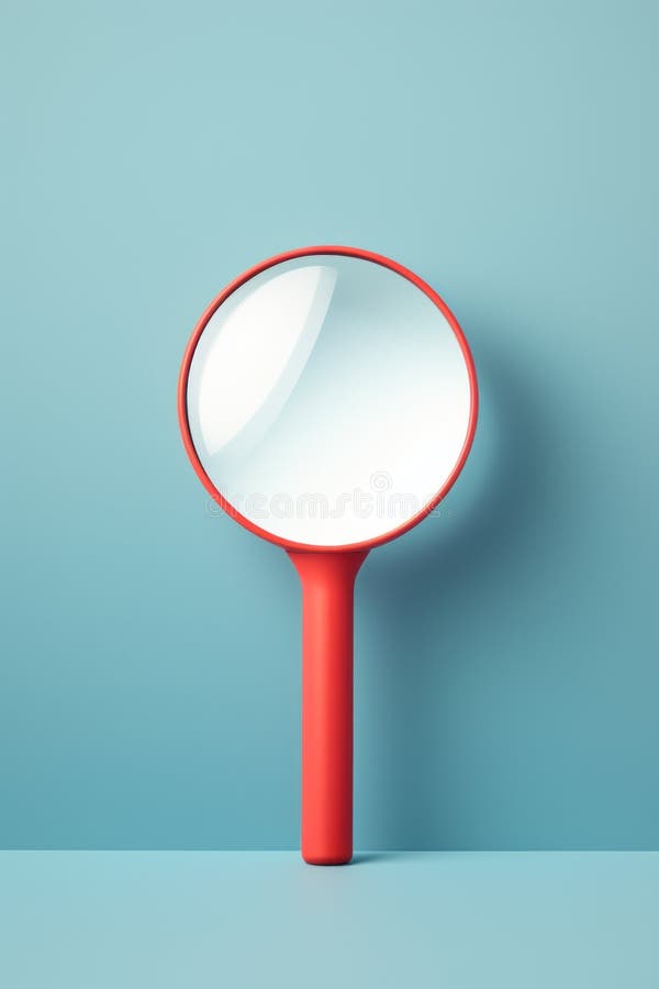 Minimal Style Magnifying Glass on Solid Light Background AI Generated ...