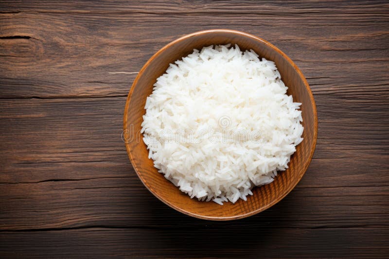 Minimal Style: Rustic Bowl of Rice AI Generated Stock Illustration ...