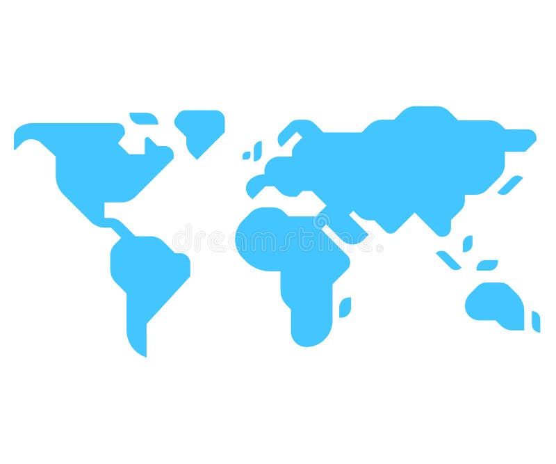 Minimal style world map stock vector. Illustration of land - 113944976